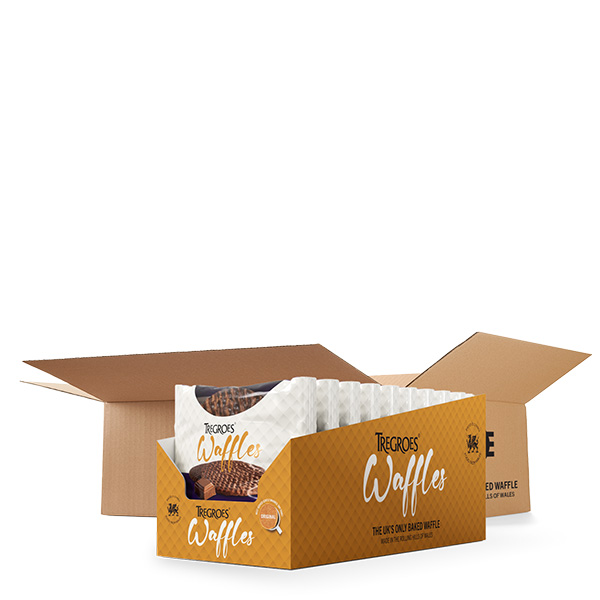 42 SINGLE PACKS MILK CHOCOLATE WAFFLES - Tregroes Waffles